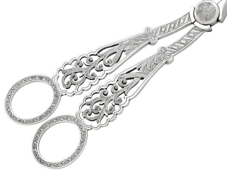 Antique Victorian Sterling Silver Fruit Serving Set For Sale at 1stDibs