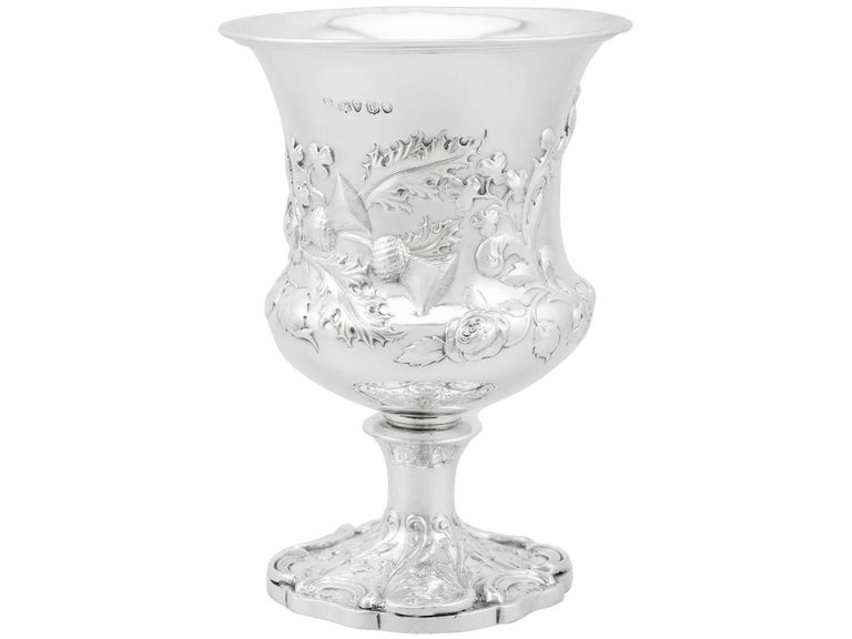 Antique Victorian Sterling Silver Goblet by Joseph and Albert Savory ...