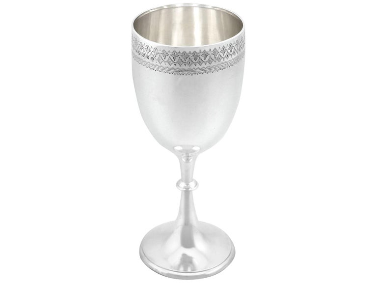 Antique Victorian Sterling Silver Goblet For Sale at 1stDibs