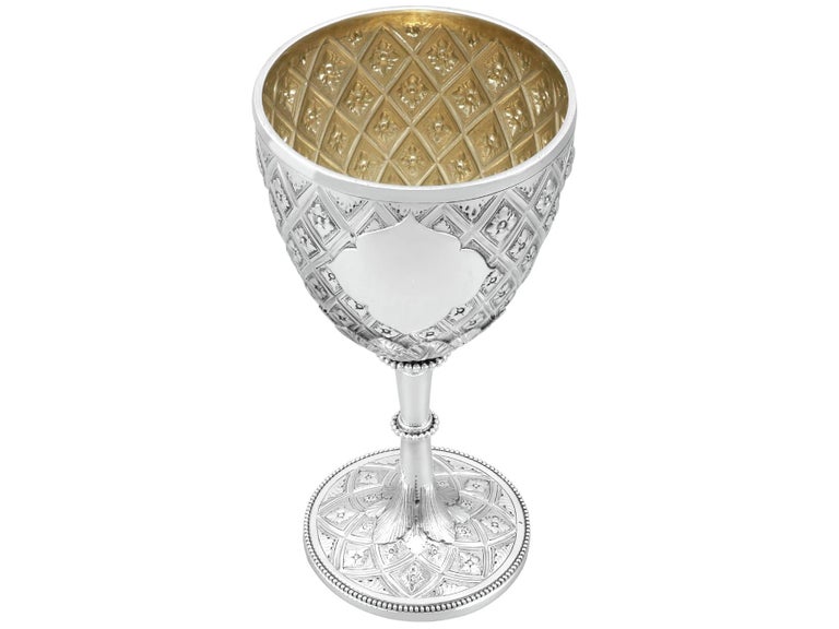 Antique Victorian Sterling Silver Goblet For Sale at 1stDibs