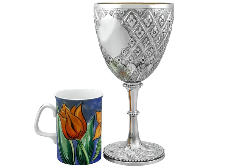 Antique Victorian Sterling Silver Goblet For Sale at 1stDibs