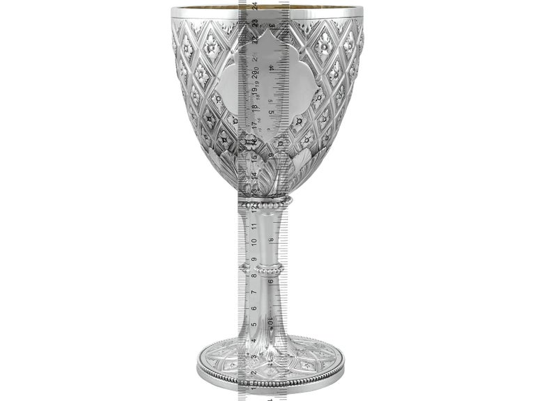 Antique Victorian Sterling Silver Goblet For Sale at 1stDibs