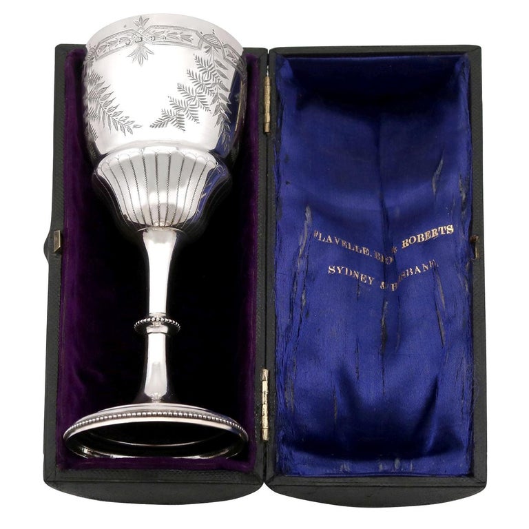 Antique Victorian Sterling Silver Goblet at 1stDibs