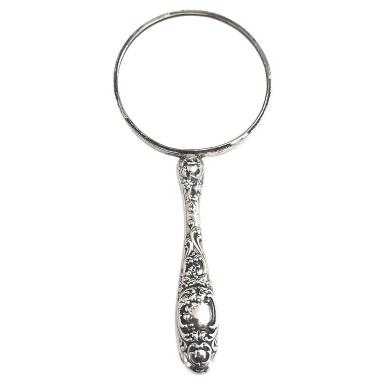 Antique Victorian Sterling Silver Magnifying Glass, Repousse For Sale ...