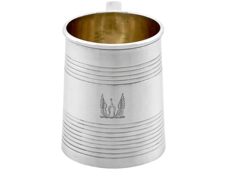 Antique Victorian Sterling Silver Mugs Set of Twelve For Sale at 1stDibs