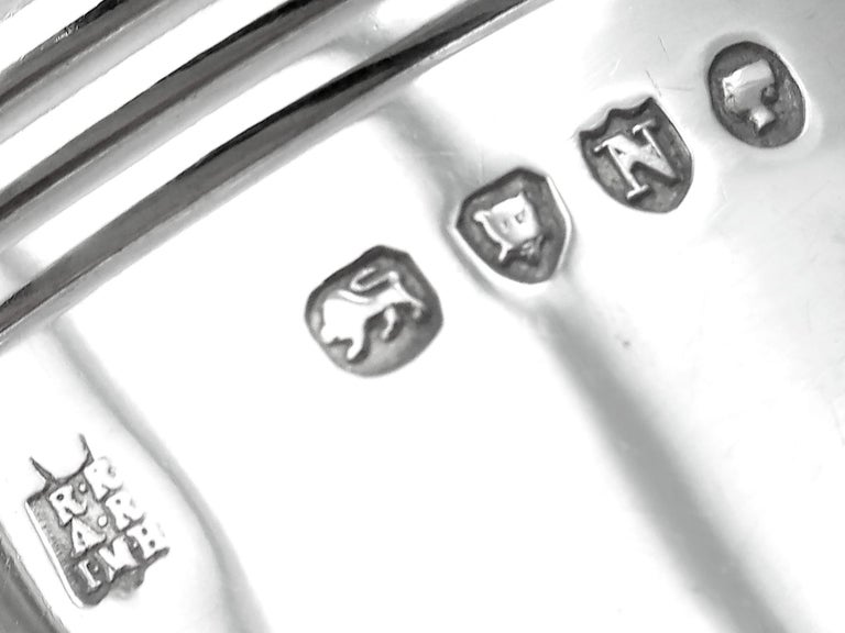 Antique Victorian Sterling Silver Mugs Set of Twelve For Sale at 1stDibs