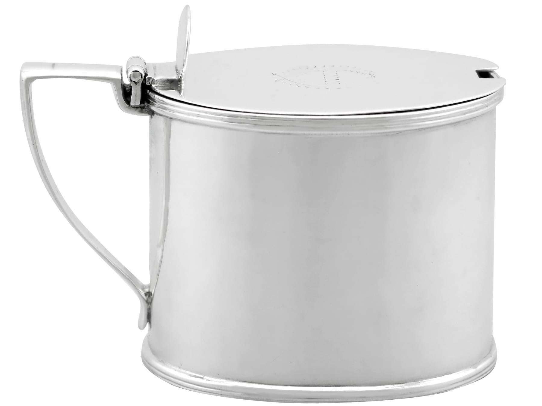Antique Victorian Sterling Silver Mustard Pot (1861) For Sale at 1stDibs