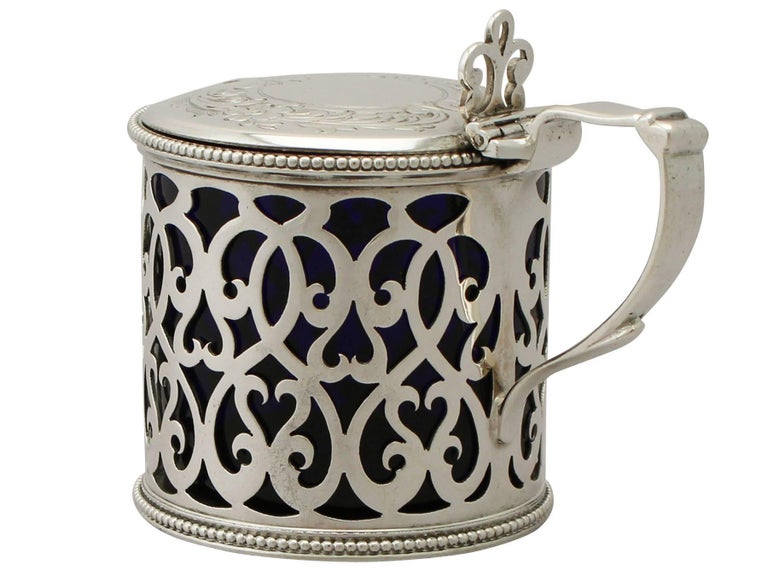 Antique Victorian Sterling Silver Mustard Pot For Sale at 1stDibs