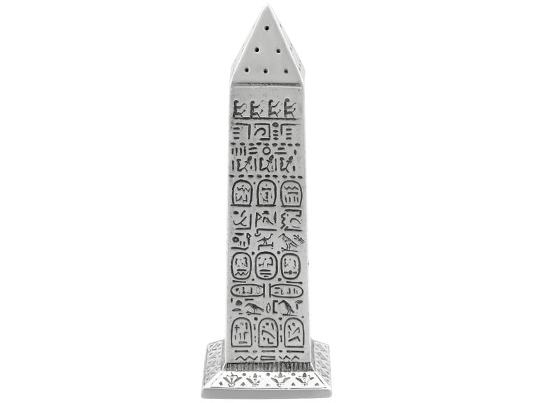 Antique Victorian Sterling Silver Obelisk Pepper For Sale at 1stDibs