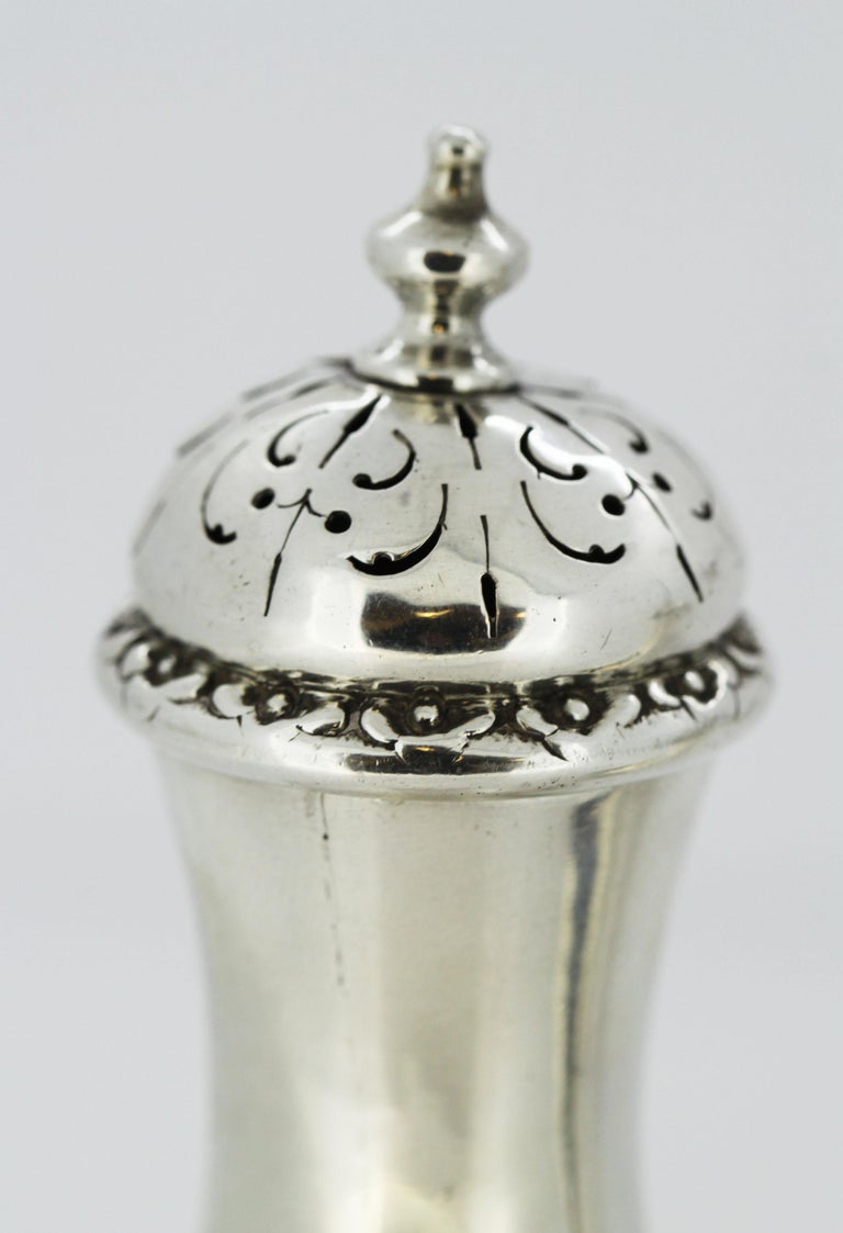 Antique Victorian Sterling Silver Pair of Salt/Pepper Shakers, London ...