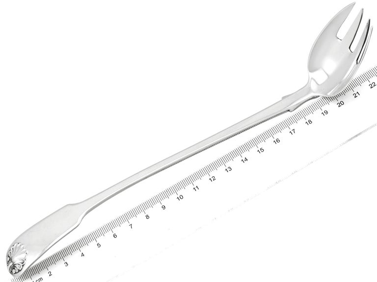 Antique Victorian Sterling Silver Runcible Spoon For Sale at 1stDibs