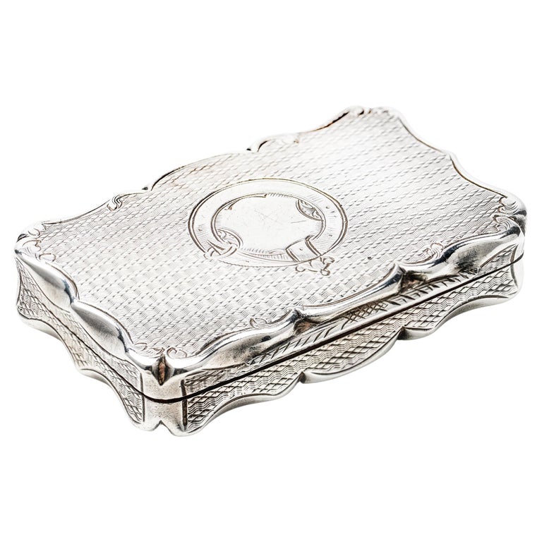 Antique Victorian Sterling Silver Small Box with Gilded Interior For ...