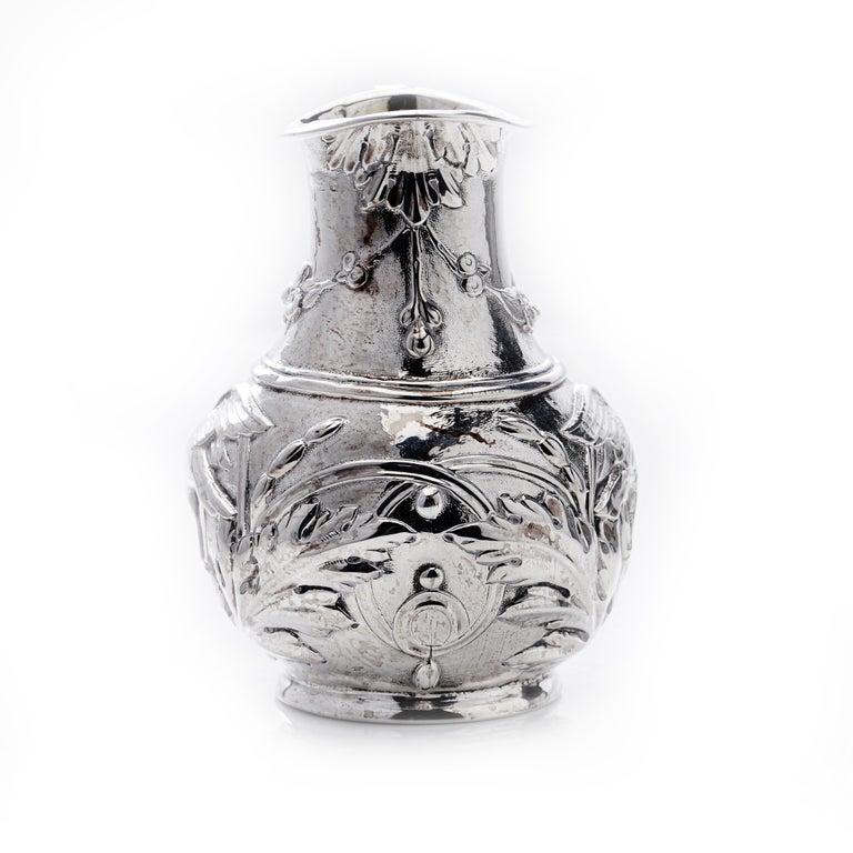 Antique Victorian Sterling Silver Small Cream Jug with Scenes For Sale ...