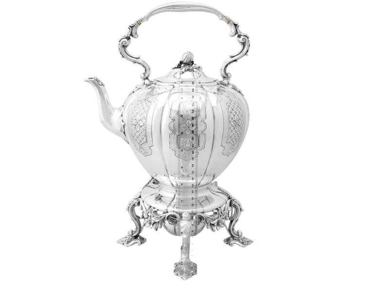 Antique Victorian Sterling Silver Spirit Kettle For Sale at 1stDibs