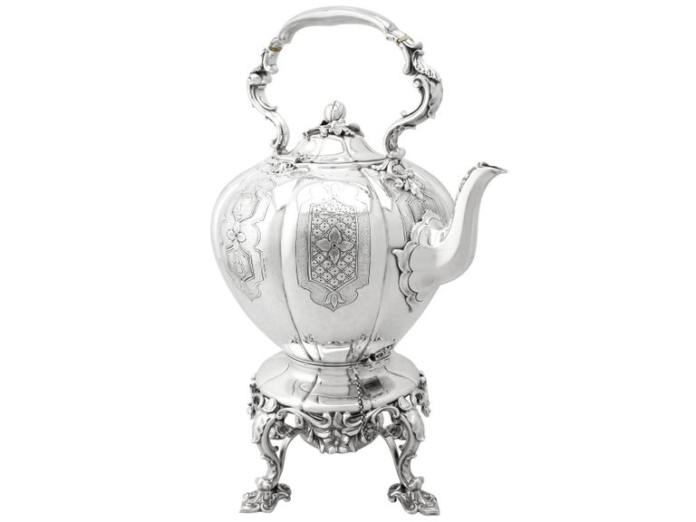 Antique Victorian Sterling Silver Spirit Kettle For Sale at 1stDibs