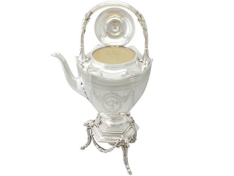 Antique Victorian Sterling Silver Spirit Kettle by Barnard and Sons Ltd ...