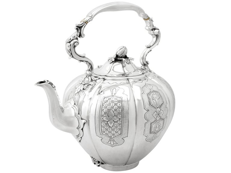 Antique Victorian Sterling Silver Spirit Kettle For Sale at 1stDibs