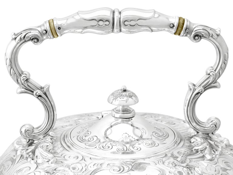 Antique Victorian Sterling Silver Spirit Kettle For Sale at 1stDibs