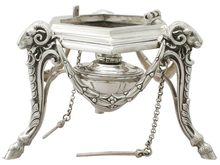 Antique Victorian Sterling Silver Spirit Kettle by Barnard and Sons Ltd ...