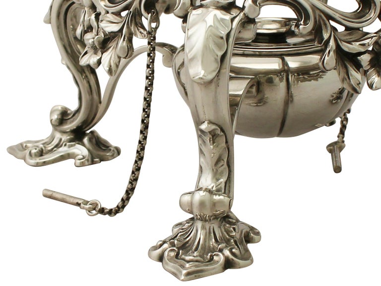 Antique Victorian Sterling Silver Spirit Kettle For Sale at 1stDibs