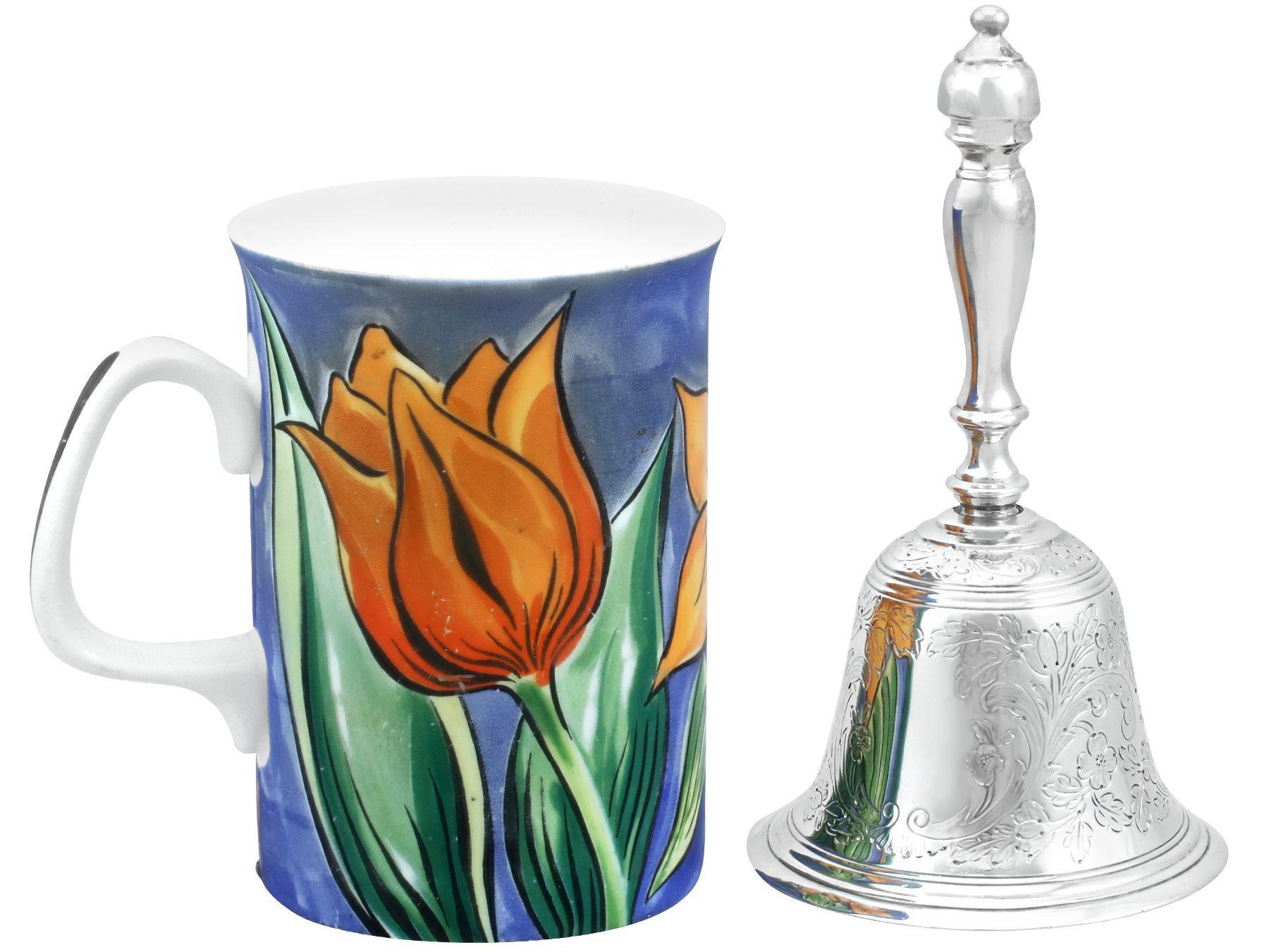 Antique Victorian Sterling Silver Table Bell For Sale at 1stDibs