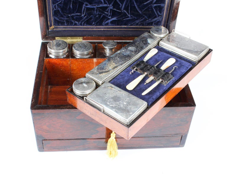 Antique Victorian Sterling Silver Travelling Dressing Case 1861, 19th ...