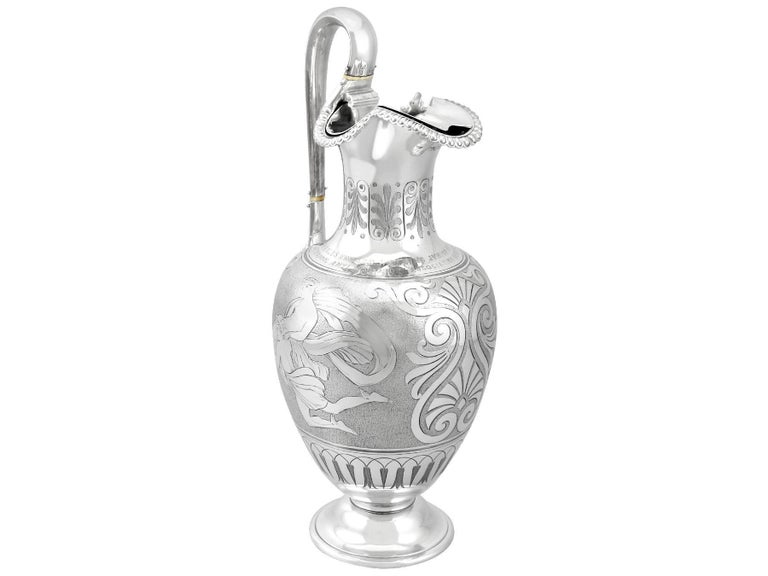 Antique Victorian Sterling Silver Water Pitcher/Jug For Sale at 1stDibs