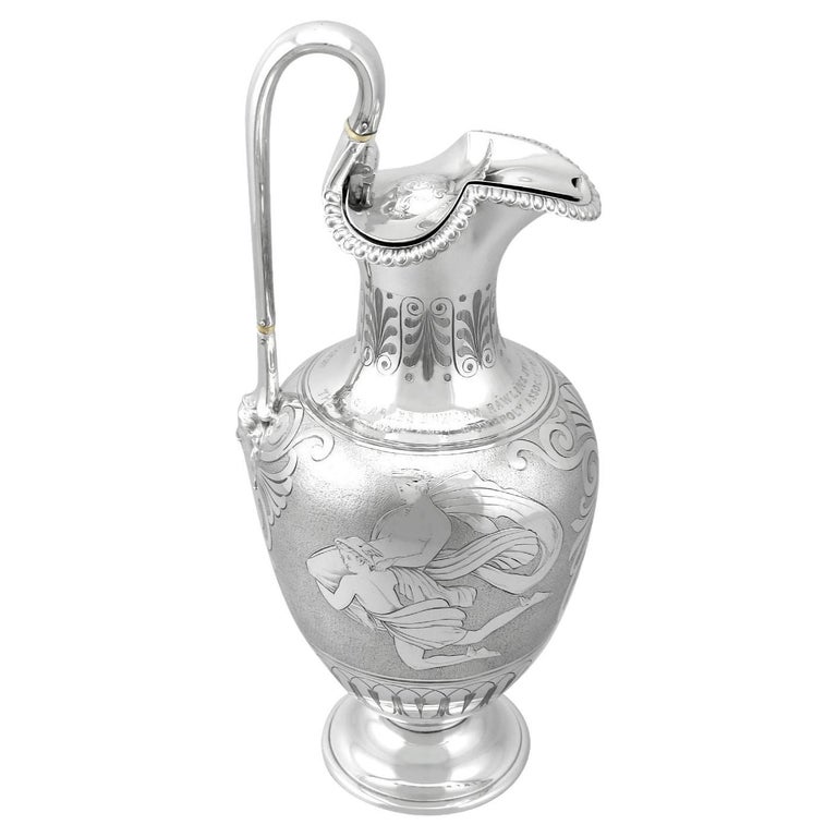 Antique Victorian Sterling Silver Water Pitcher/Jug For Sale at 1stDibs