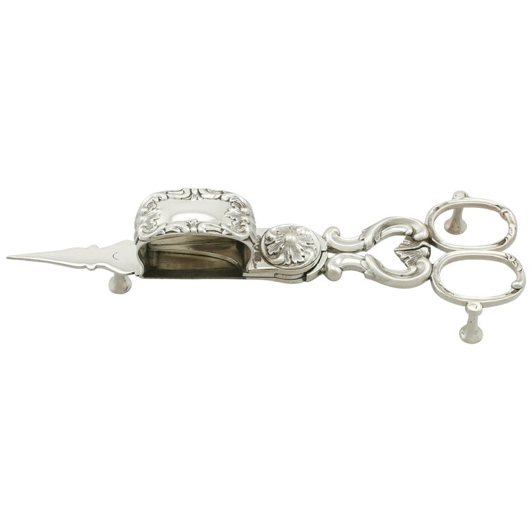 Antique Victorian Sterling Silver Wick Trimmers For Sale at 1stDibs