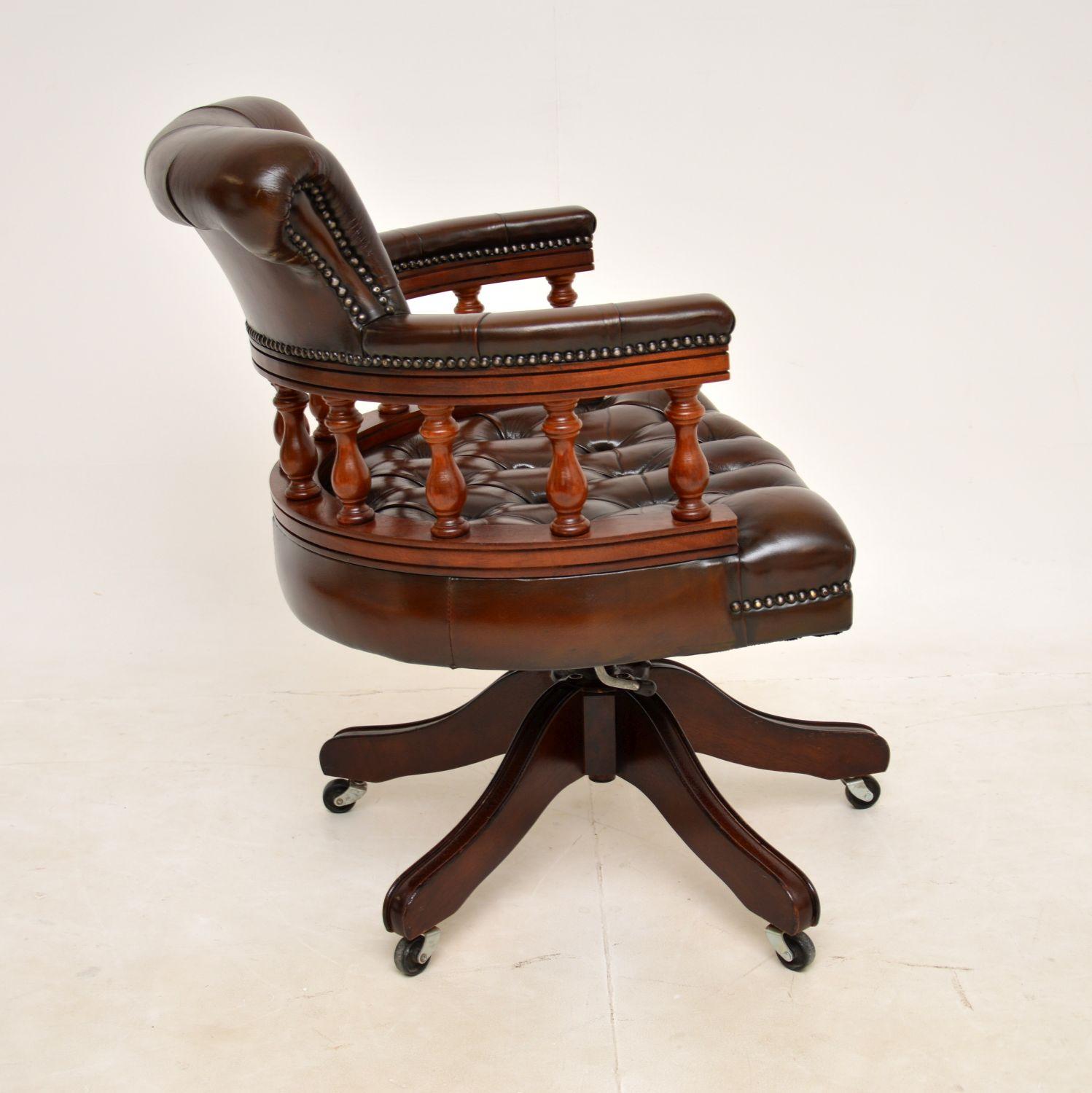 Antique Victorian Style Captains Desk Chair at 1stDibs