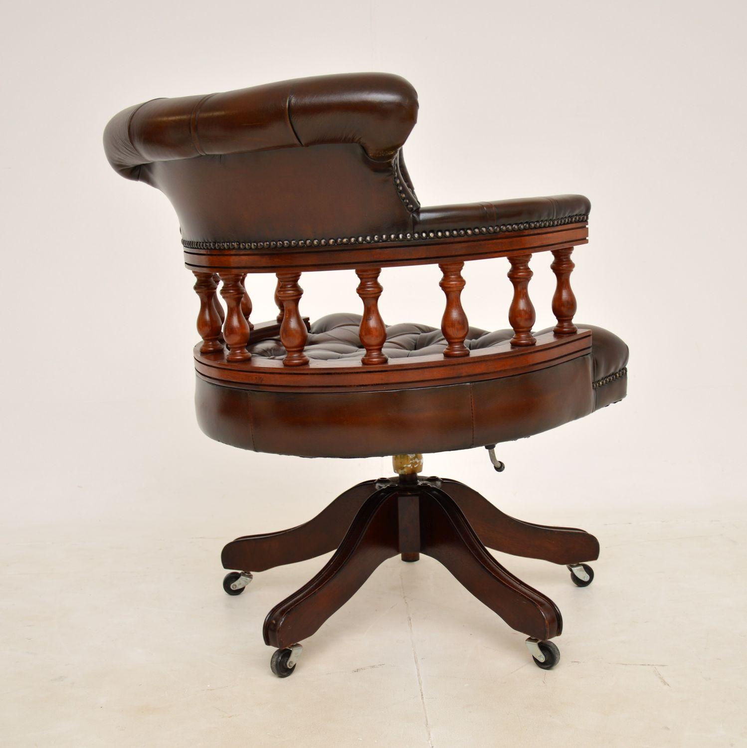 Antique Victorian Style Captains Desk Chair at 1stDibs