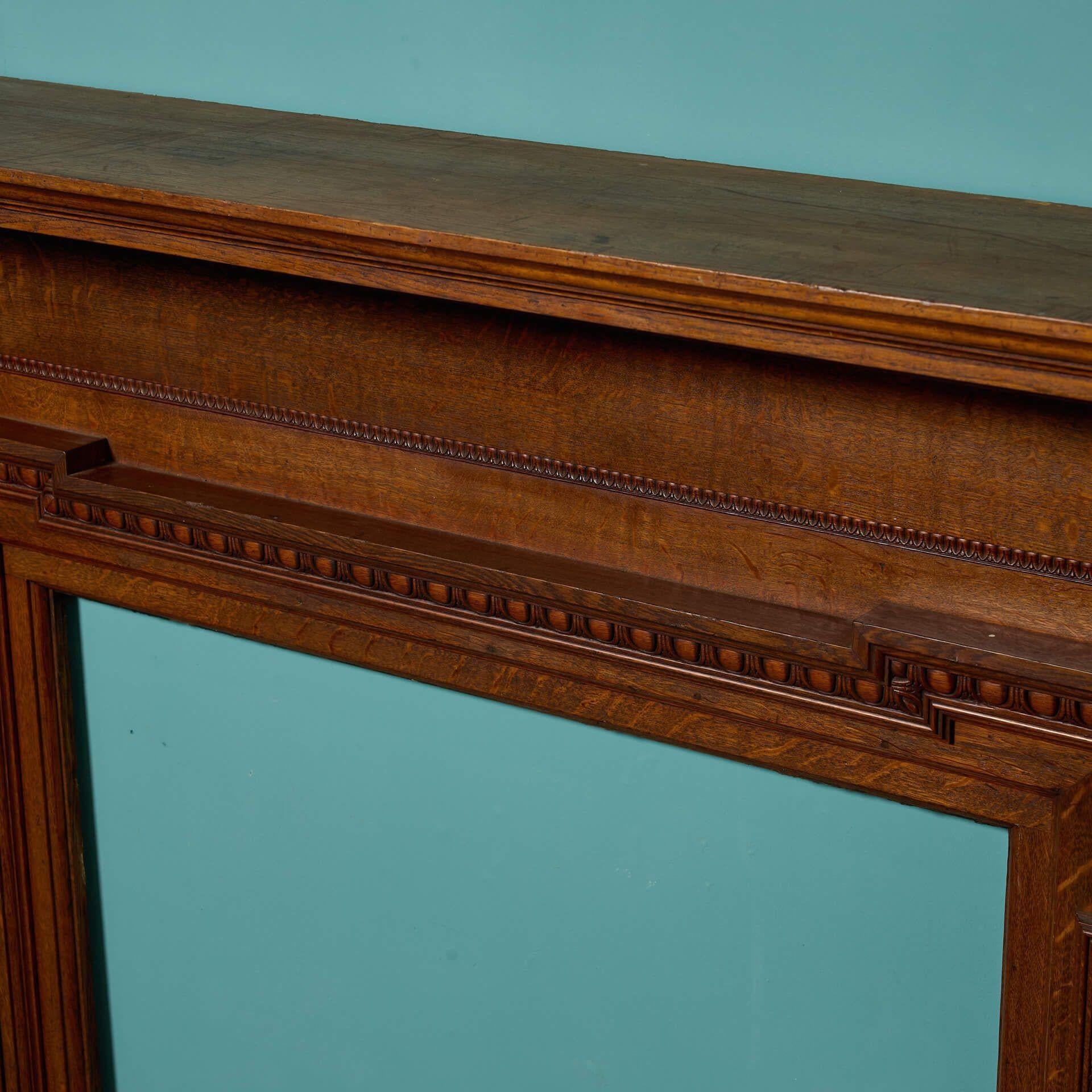 Antique Victorian Style Oak Fire Surround For Sale at 1stDibs