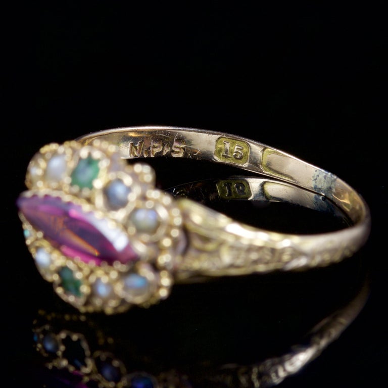 Antique Victorian Suffragette Ring 15 Carat Gold, circa 1900 at 1stDibs
