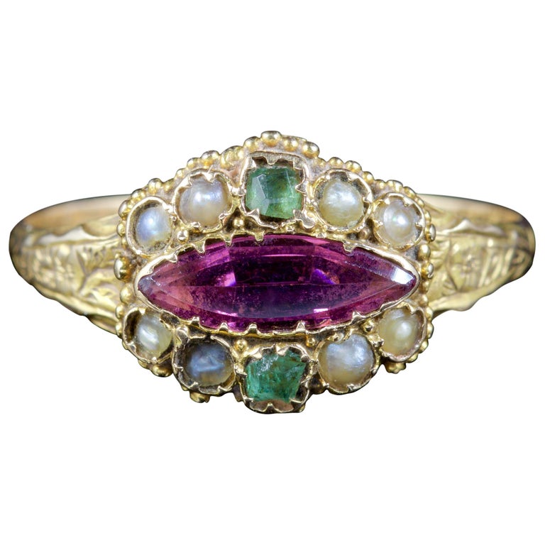Antique Victorian Suffragette Ring 15 Carat Gold, circa 1900 at 1stDibs