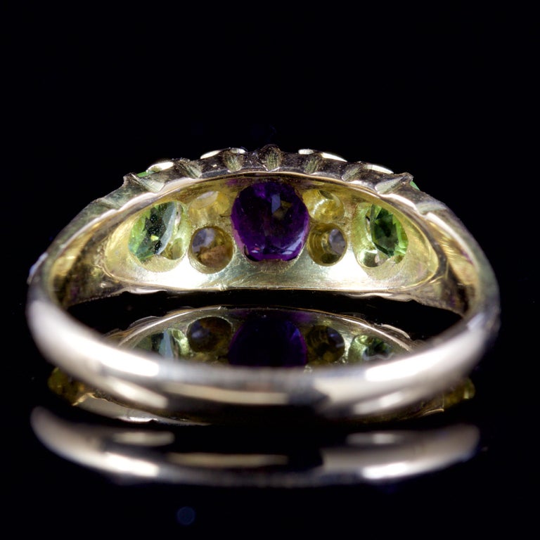 Antique Victorian Suffragette Ring 18 Carat Dated Chester 1897 at 1stDibs