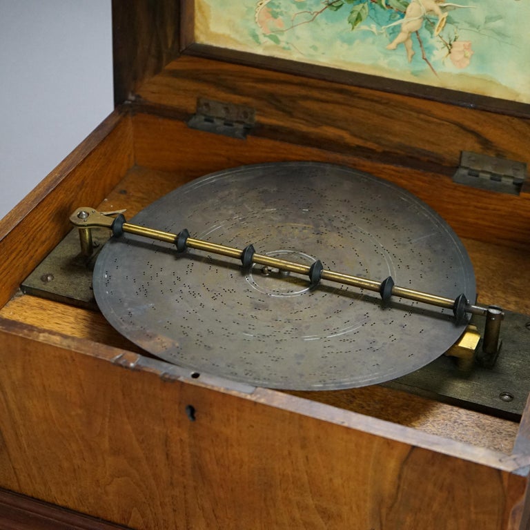 Antique Victorian Table Top Symphonion Double Comb Music Box, circa ...