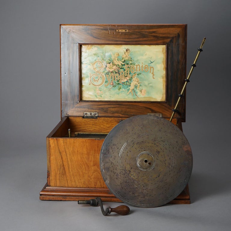 Antique Victorian Table Top Symphonion Double Comb Music Box, circa ...