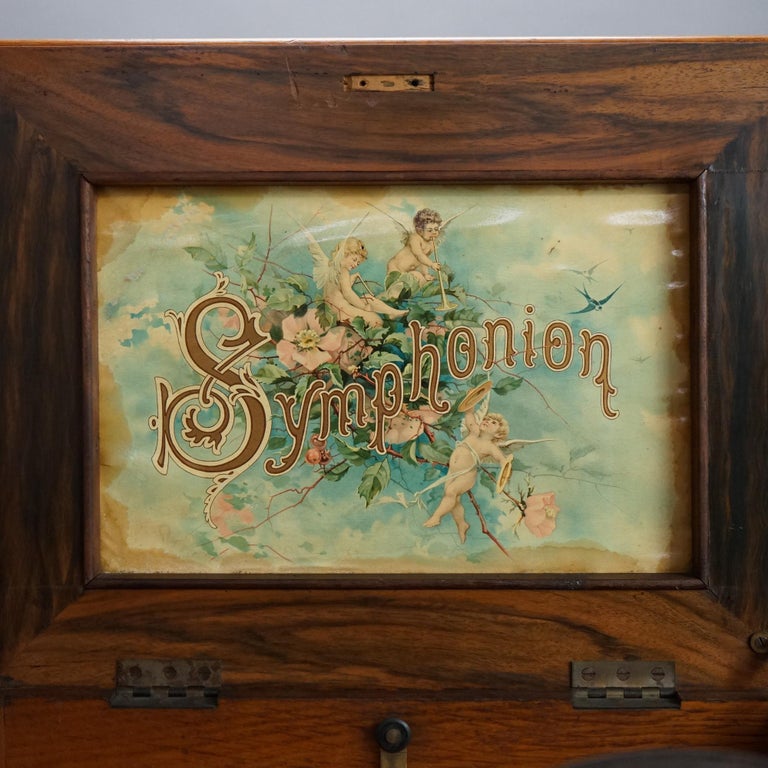 Antique Victorian Table Top Symphonion Double Comb Music Box, circa ...