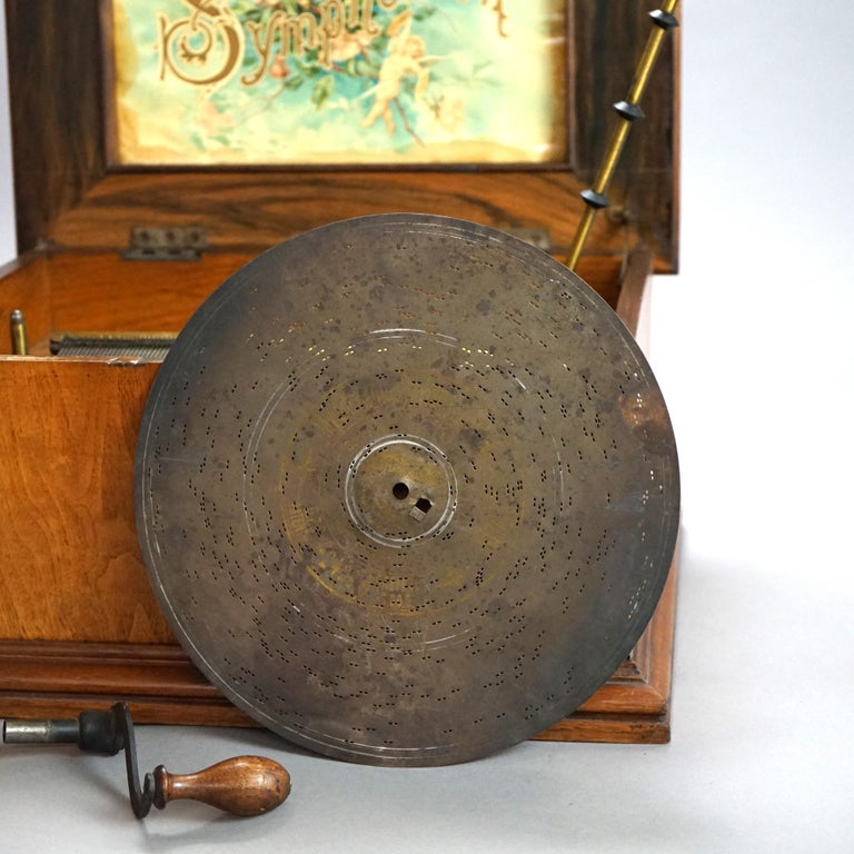 Antique Victorian Table Top Symphonion Double Comb Music Box, circa ...