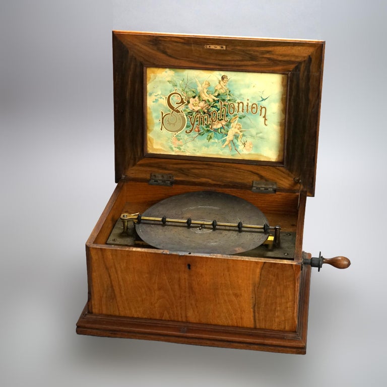 Antique Victorian Table Top Symphonion Double Comb Music Box, circa ...