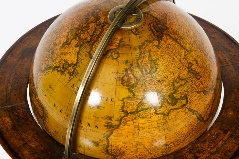 Antique Victorian Terrestrial Library Table Globe by C.F. Cruchley ...