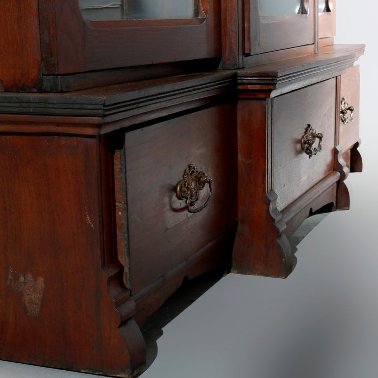 Antique Victorian Three-Door Mahogany Step Back Bookcase, Circa 1900 at ...