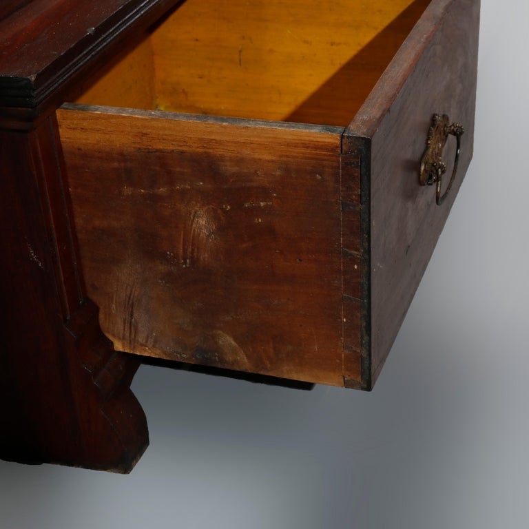 Antique Victorian Three-Door Mahogany Step Back Bookcase, Circa 1900 at ...