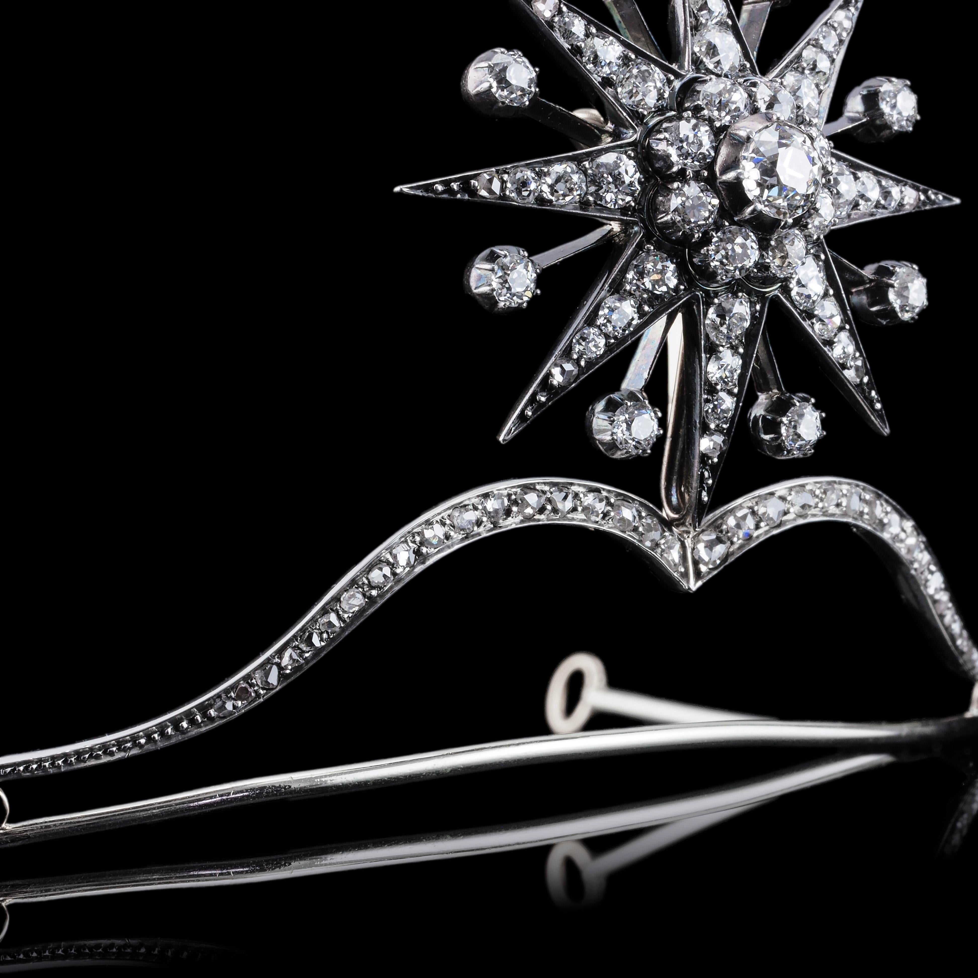 Antique Victorian Tiara with Diamond Star - c.1890 For Sale at 1stDibs