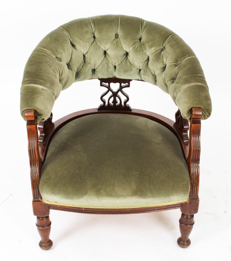 Antique Victorian Tub Chair, Late 19th Century at 1stDibs