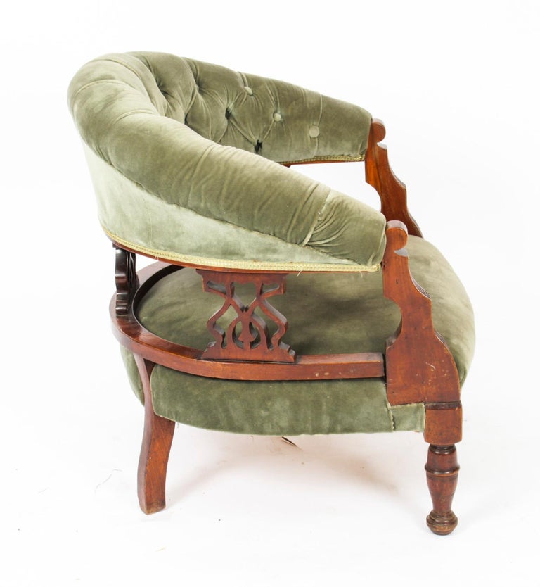 Antique Victorian Tub Chair, Late 19th Century at 1stDibs