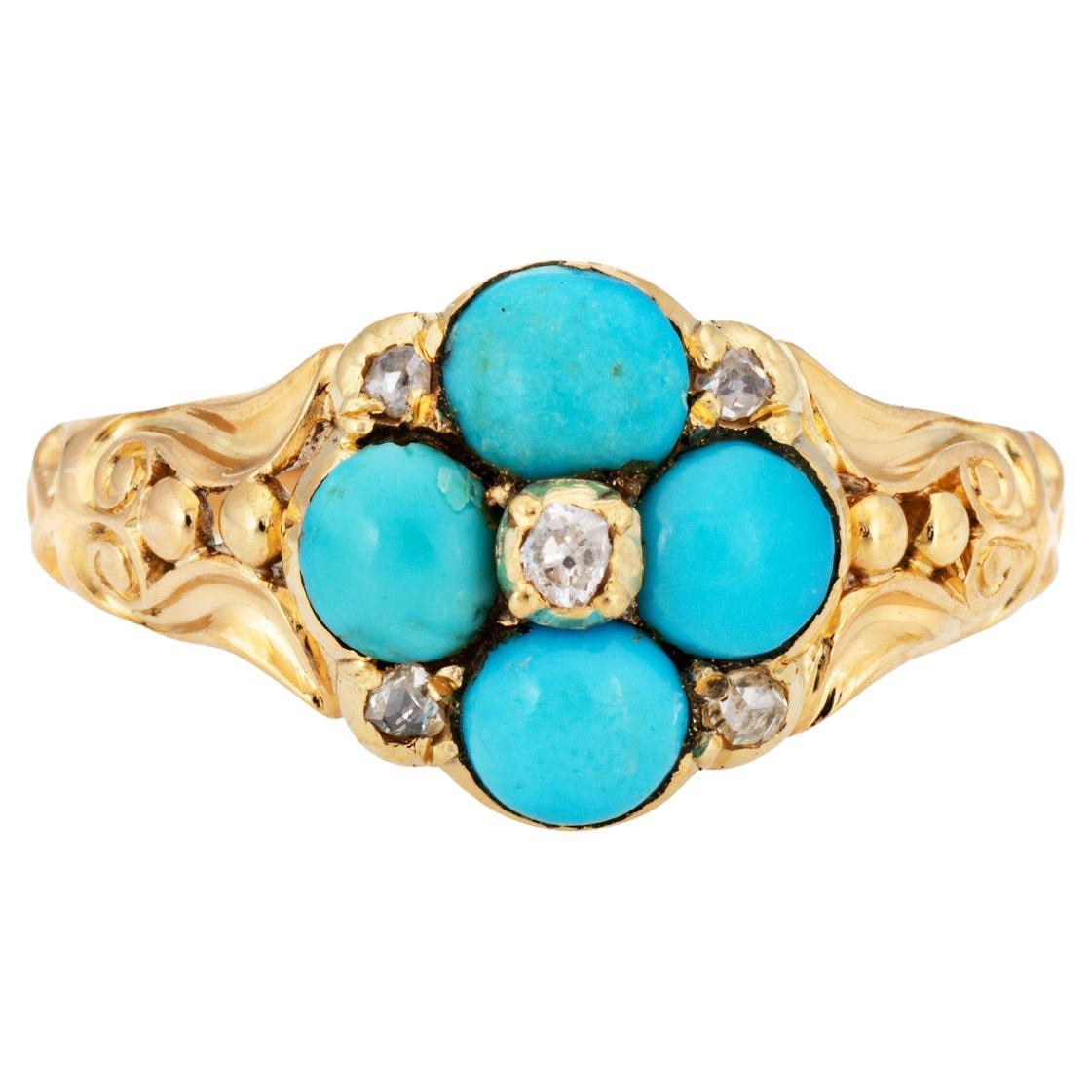 Antique 15 Karat Gold Victorian Forget-Me-Not Regard Ring at 1stDibs ...