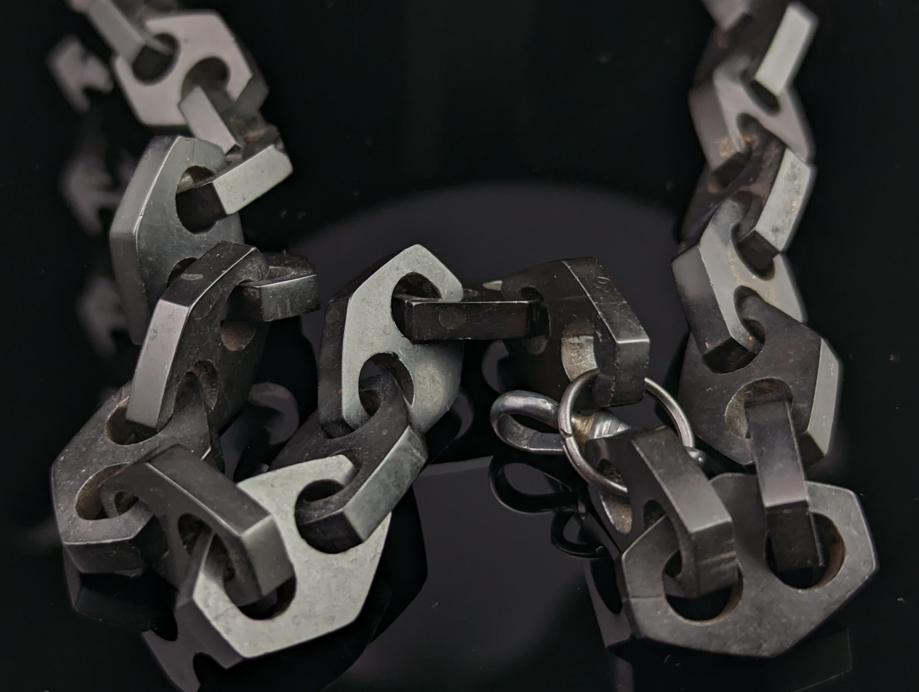 Antique Victorian Vulcanite Longuard Chain Necklace at 1stDibs ...