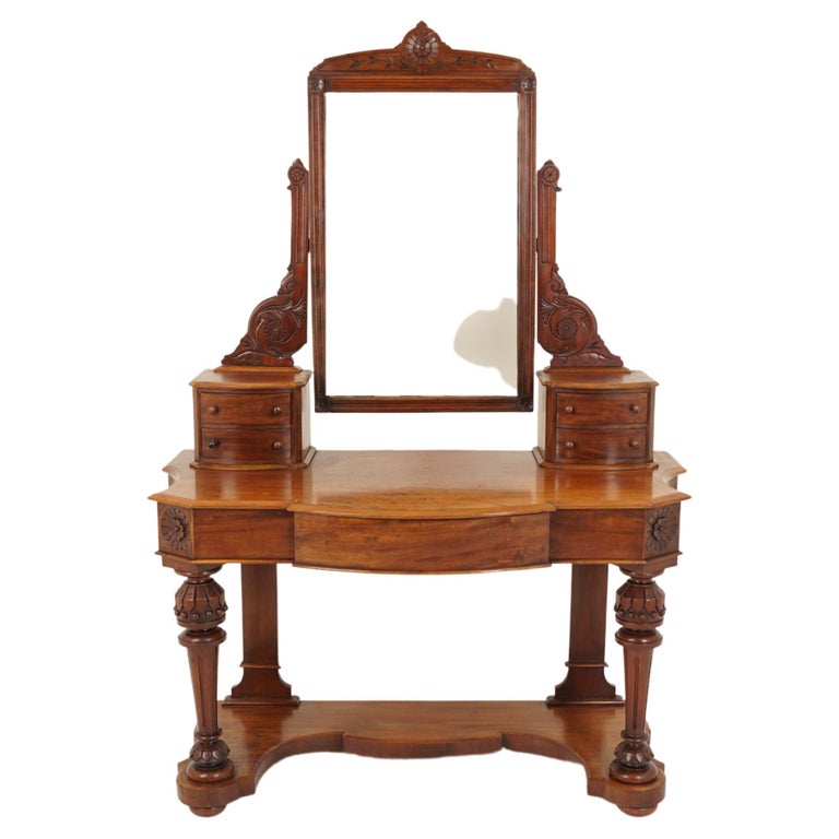 Antique Victorian Walnut Duchess Dressing Table Vanity, Scotland 1870 ...