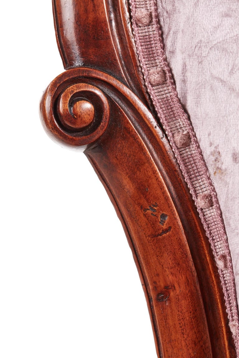 Antique Victorian Walnut Ladies Chair For Sale at 1stDibs